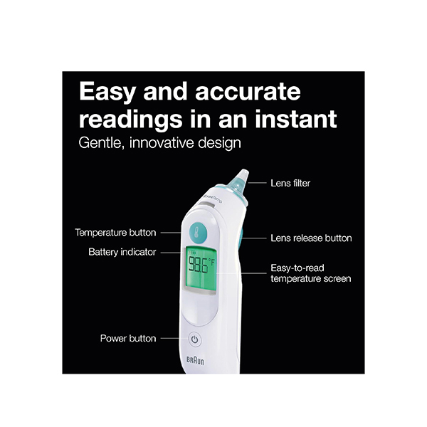 UTC . Braun EAR Thermoscan IRT6515 W/FEVER INSIGHT