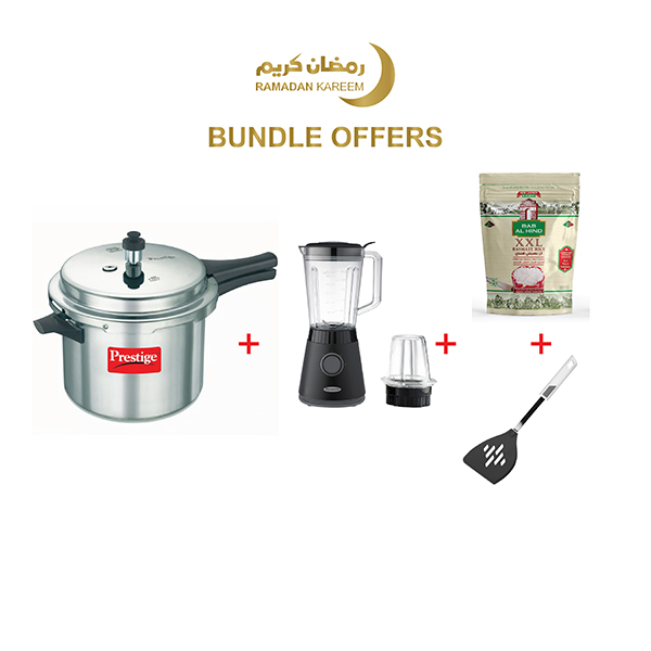UTC . Prestige Pressure Cooker + Regular Turner + Paragon Table Blender ...