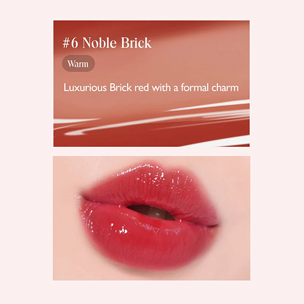 UTC . Veganize Collagen Lip Glass Balm, Noble Brick