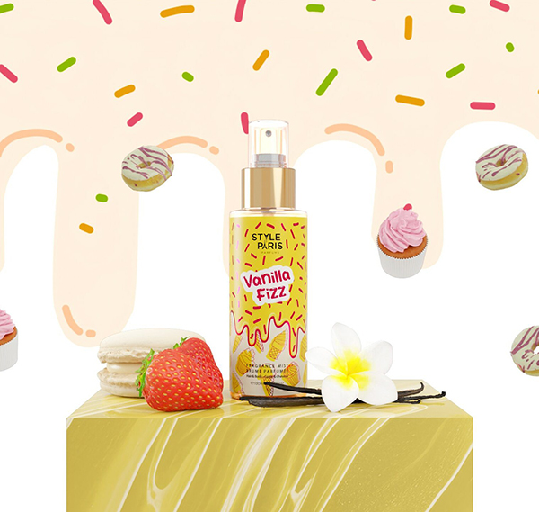 UTC . Style Paris Vanilla Fizz Fragrance Mist 100ML (Body & Hair)